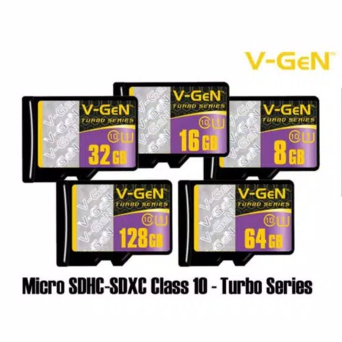 Jual ASS MEMORY CARD V-GEN TURBO SERIES CLASS 10 8GB 16GB 32GB 64GB 128GB MMC T-FLASH MICRO SD ...