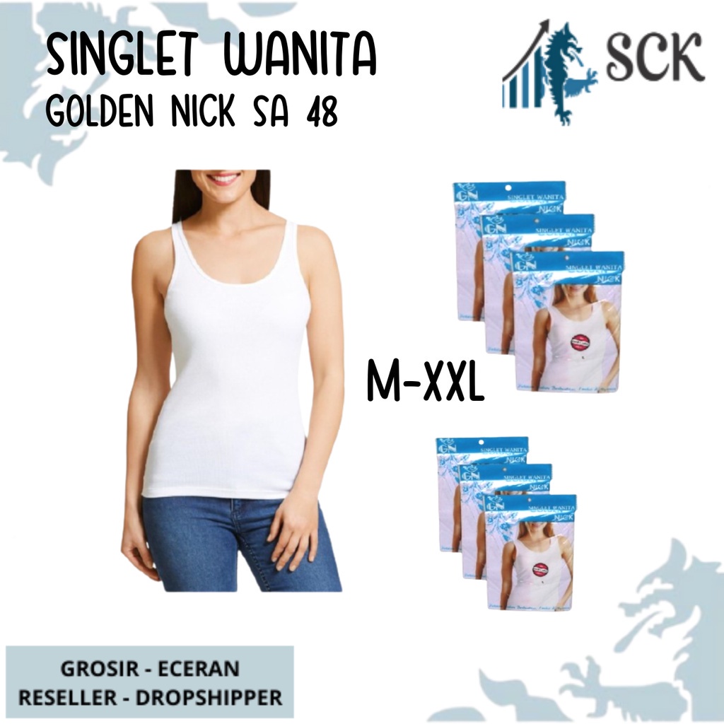 Jual Singlet Wanita GOLDEN NICK SA 48 Katun / Singlet Wanita SA48 ...