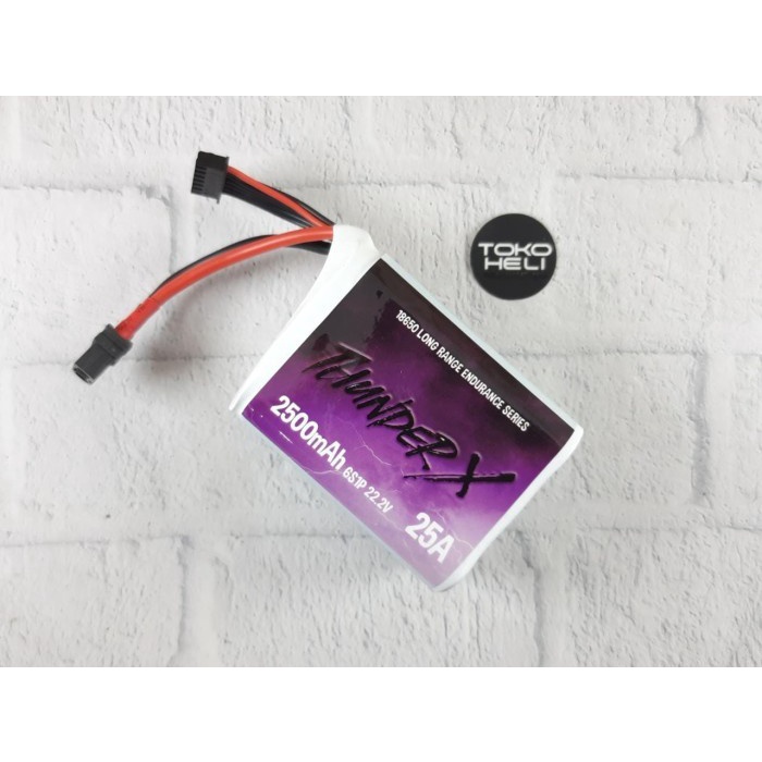 Jual ThunderX 2500MAH 25A 6S 1P Li-ion Long Range Battery XT60 18650 Liion | Shopee Indonesia