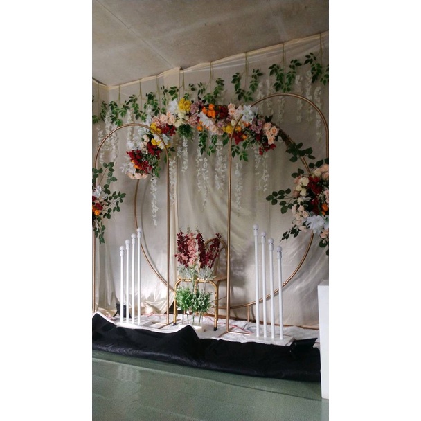 Jual ️ H-Day ️ DEKORASI LAMARAN SATU SET RING LINGKARAN DANG STANDING ...