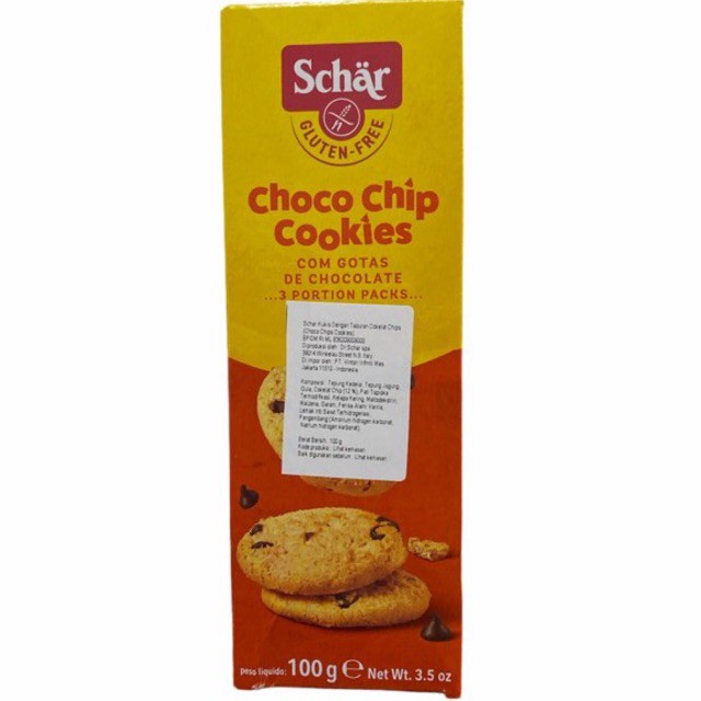 Jual Schar Gluten Free Choco Chip Cookies 100g (CitraFood) | Shopee ...