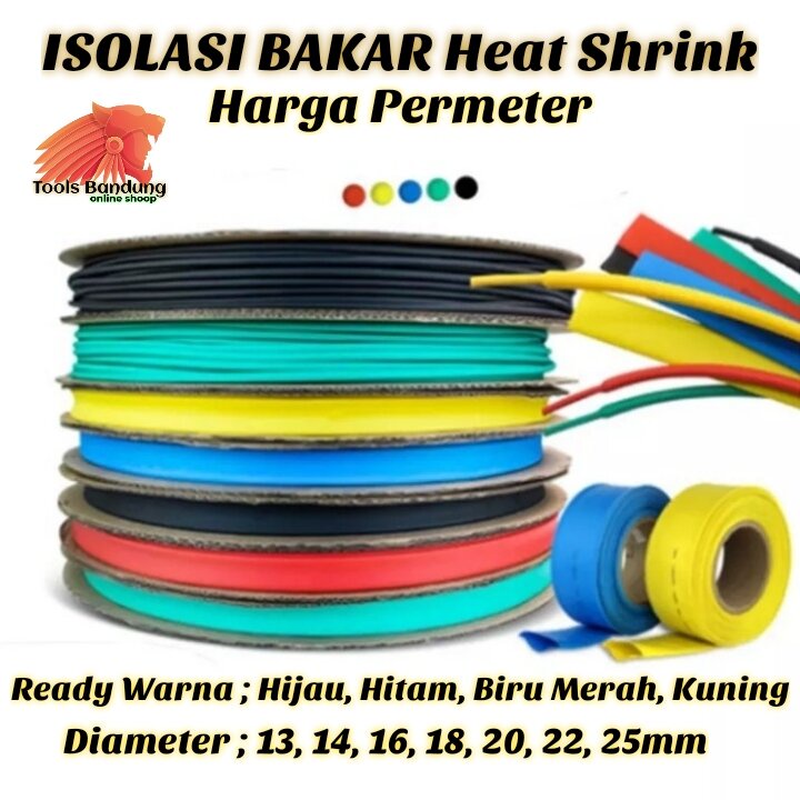 Jual Isolasi Bakar Harga 1meter/Selongsong Bakar/Heat Shrink Tube ...