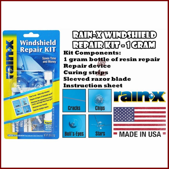 Jual RAIN X Windshield Repair Kit 1 Gr Lem Kaca Mobil | Shopee Indonesia