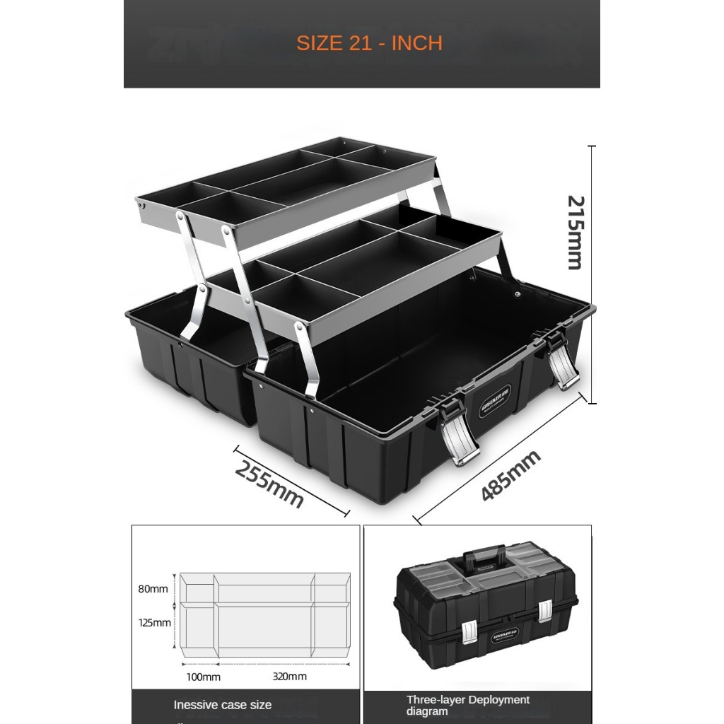Jual GREENER Tool Box LUXURY 21 INCH Kotak Perkakas - Box Alat 3 Susun ...