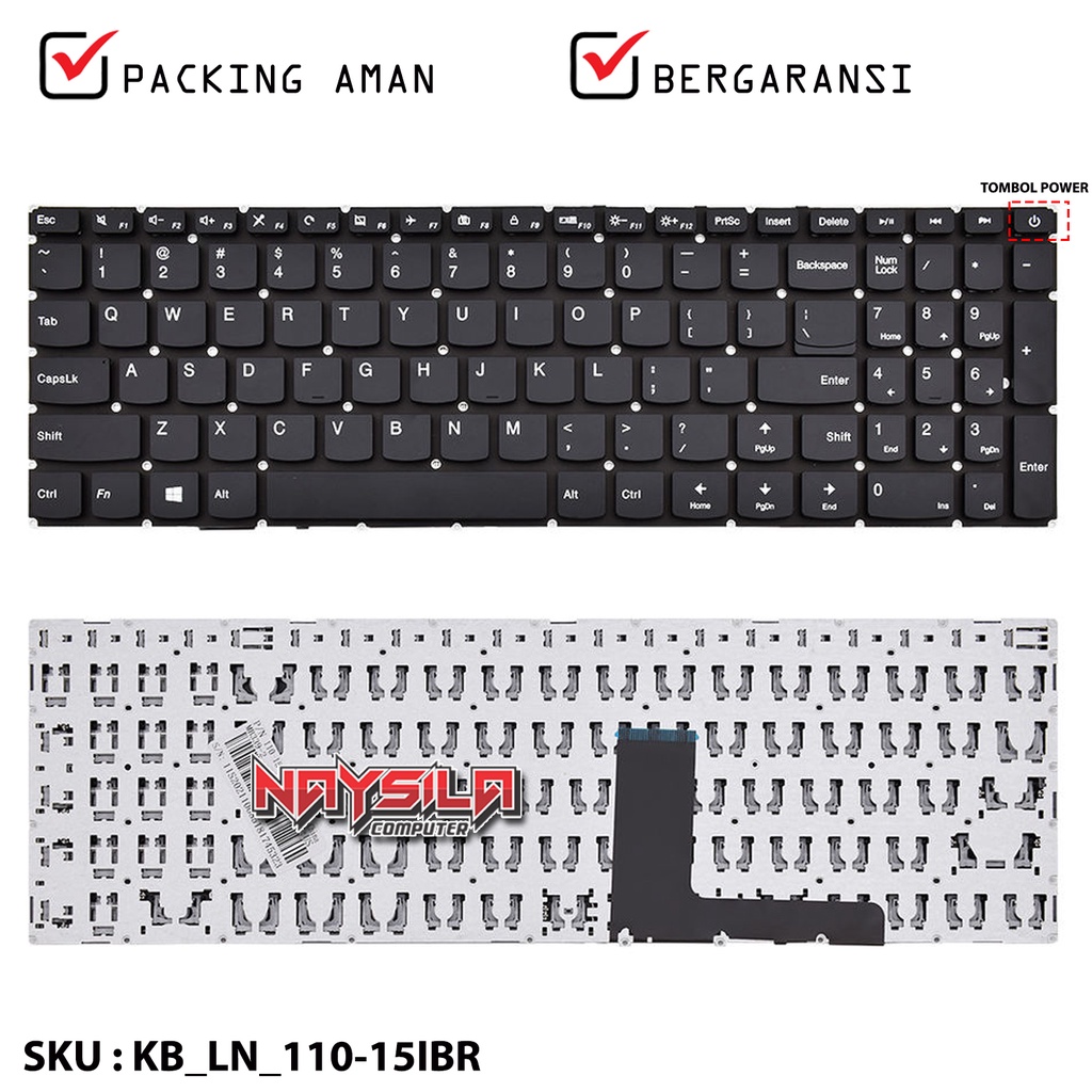 Jual Keyboard LENOVO IdeaPad 110-15 110-15ACL 110-15AST 110-15IBR ...