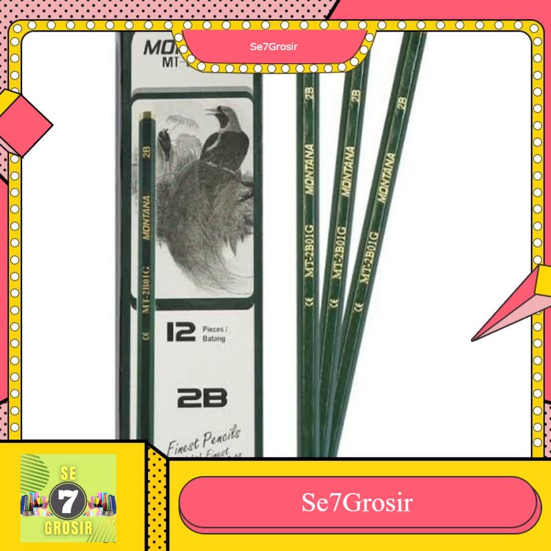 Jual Pensil 2b montana / Pensil Komputer / Pensil Sekolah / 1 Lusin (12 ...