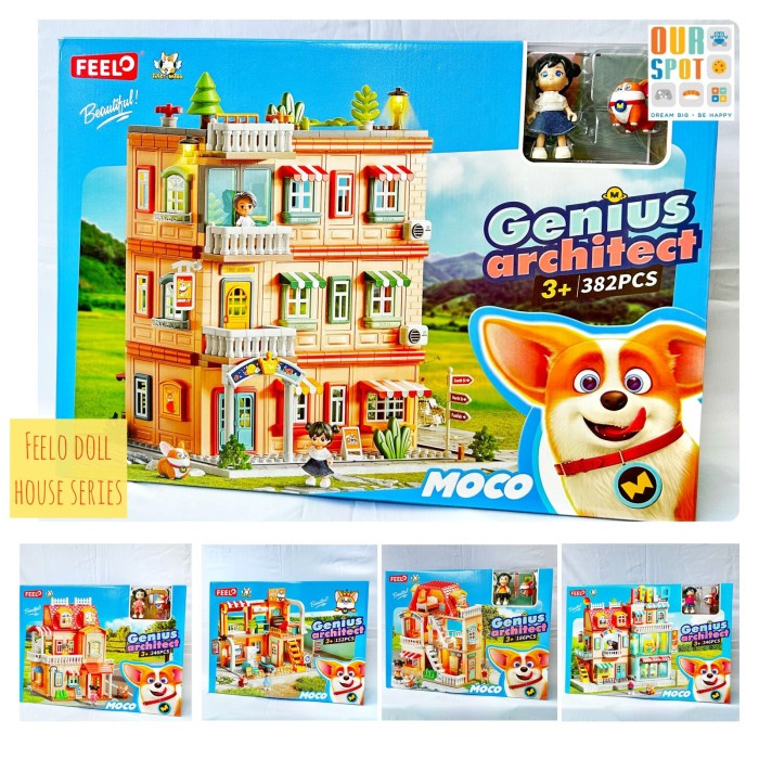 Jual Feelo Assembly Doll house building brick - brick balok ukuran ...