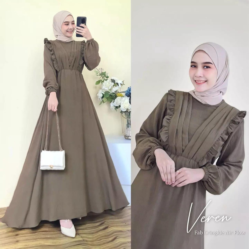 Jual MARIA COLLECTION Varen Dress: Gaun Gamis Cantik dengan Aksen ...