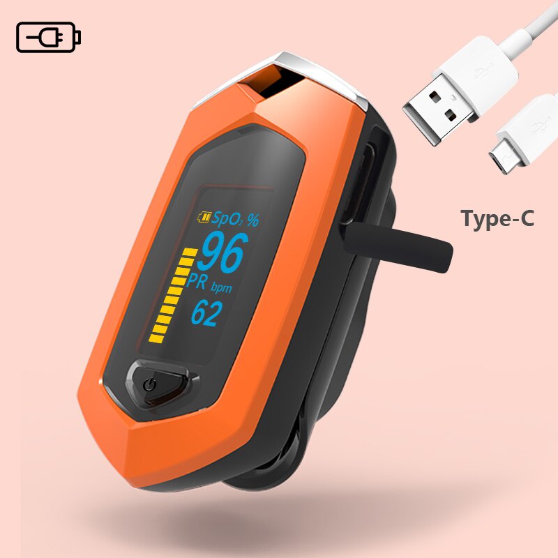 Jual PREORDER Finger Pulse Oximeter USB Type-C Rechargeable Oximetro De ...