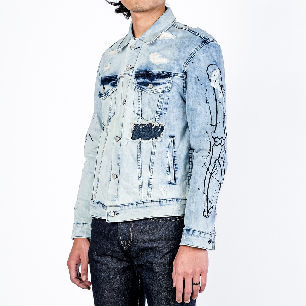 Jual Bespoke Project - Denim Jacket 520 Painting | Shopee Indonesia