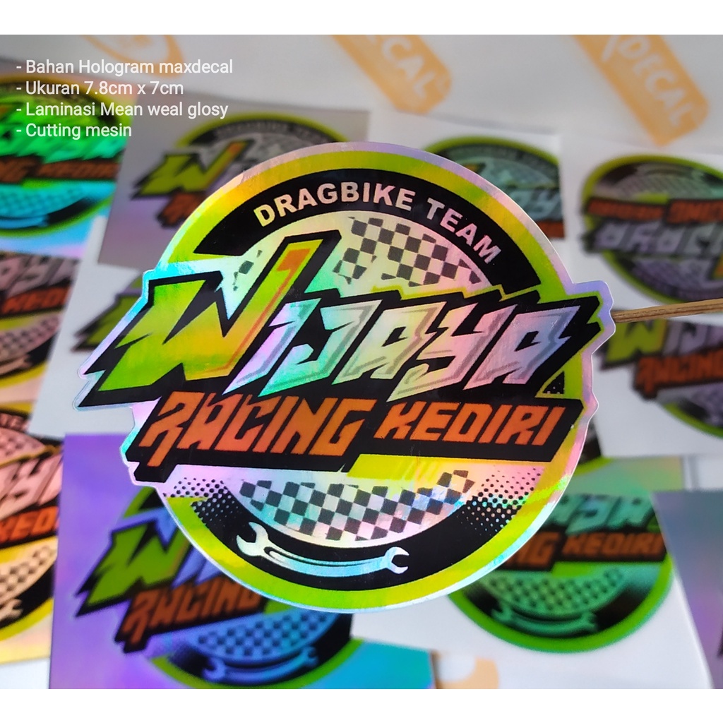 Jual sticker bengkel lengkap terbaru viral / sticker bengkel hologram ...