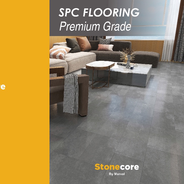 Jual MARVEL STONE CORE SPC Flooring 4mm Motif Batu semen stone concrete ...