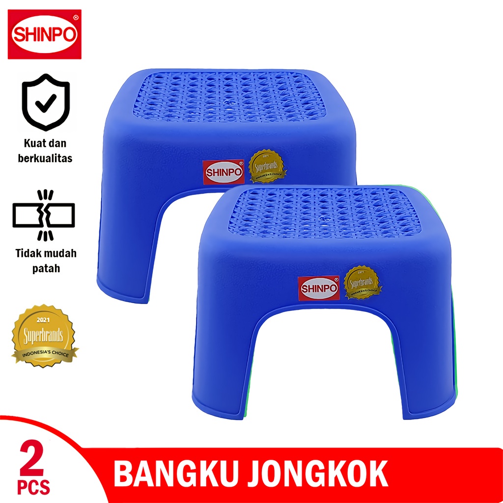 Jual Shinpo Combo 2 Bangku Plastik Kecil 21 X 21 Cm Bangku Segi Blando ...