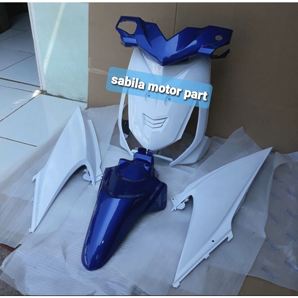 Jual Full body alus honda beat karbu lama warna biru putih | Shopee ...