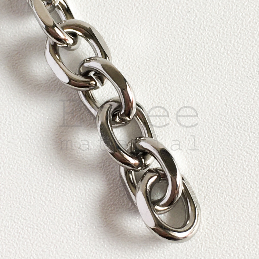 Jual (METERAN) Rantai rolo stainless steel titanium anti karat | Shopee ...