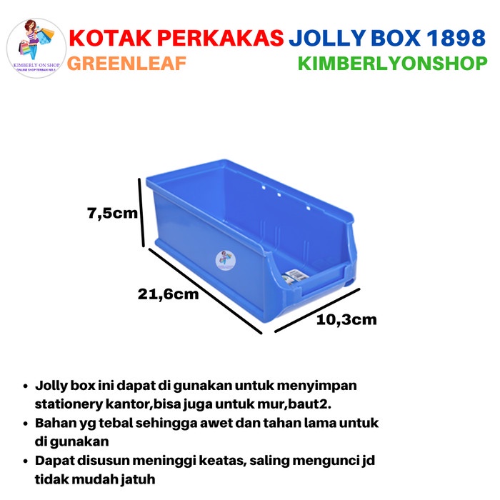 Jual Kotak Perkakas Sparepart Case Serbaguna Jolly Box 1898 Green Leaf ...