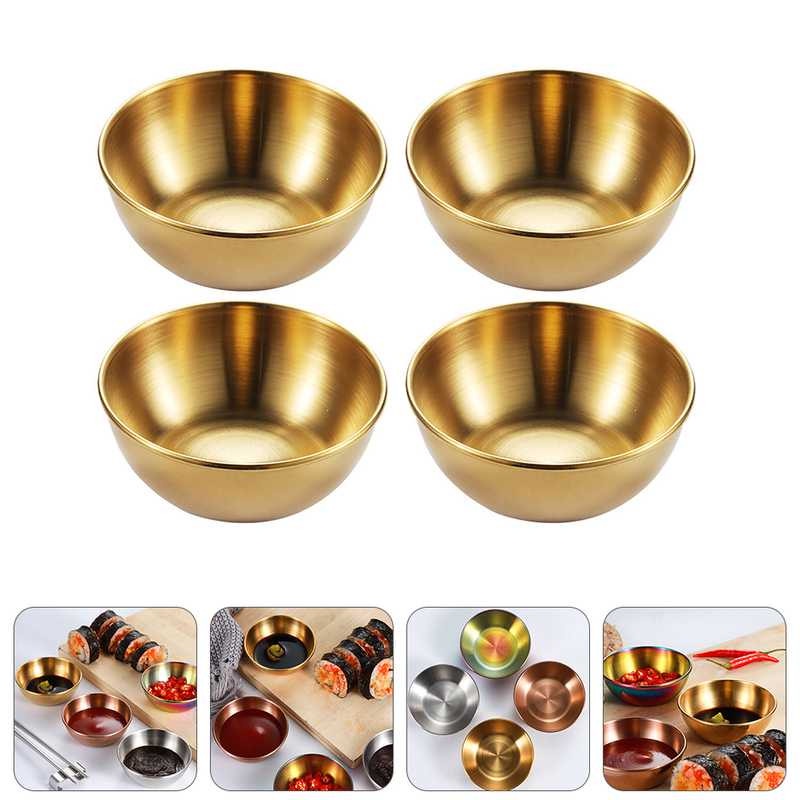 Jual Mangkok Stainless Steel Bowl Simple Design Gold mangkuk mini untuk ...