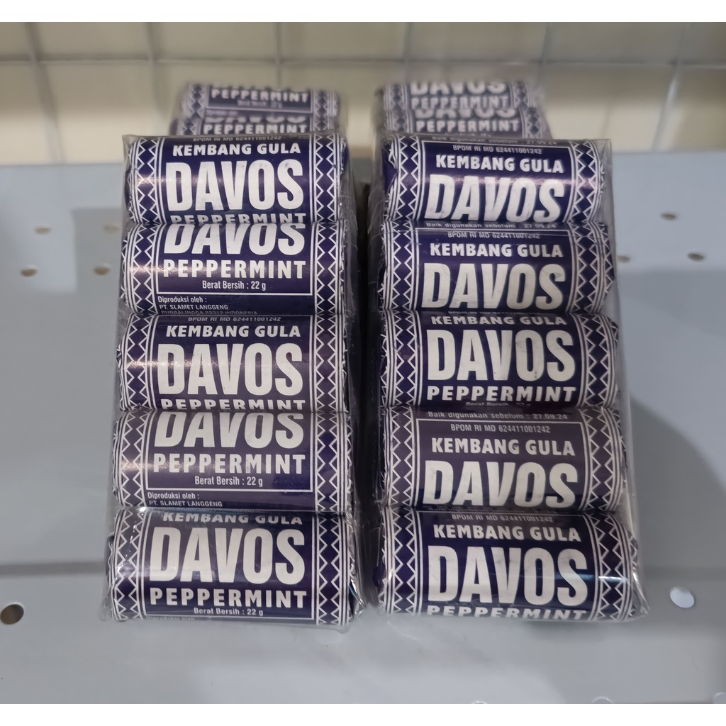 Jual Permen Davos Peppermint Roll isi 5 Roll | Shopee Indonesia