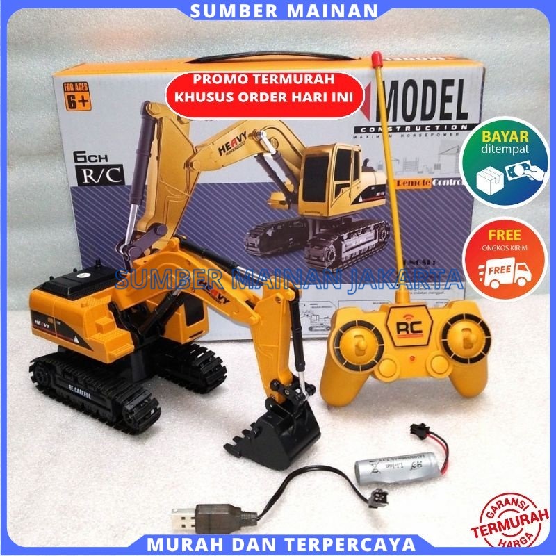 Jual Mainan Anak Mobil Truk Beco Digger RC Car Excavator Konstruksi ...
