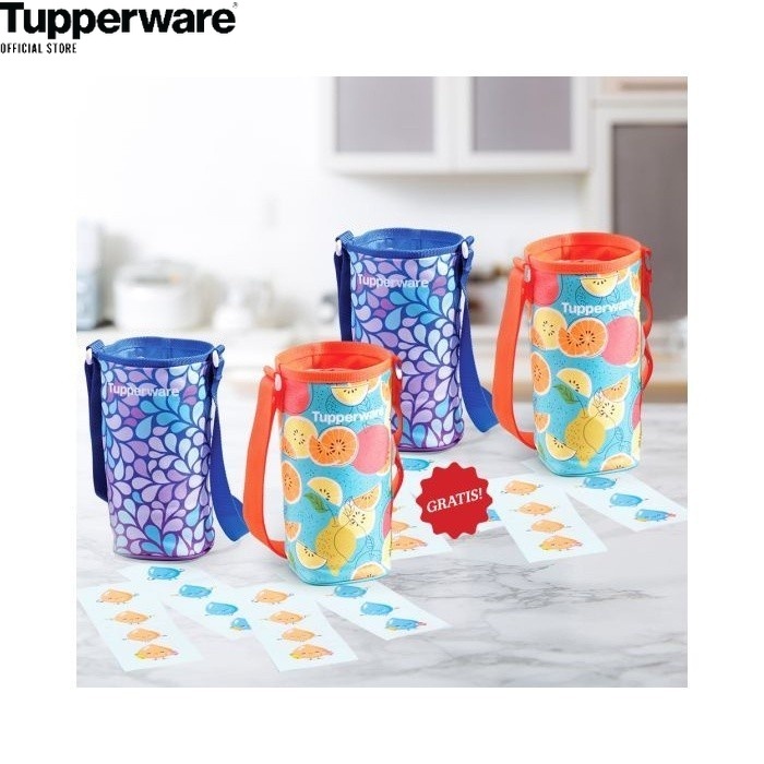 Jual TUPPERWARE CASE BOTOL TAS BOTOL MINUM 4 STRAP SLIMLINE STICKER ...