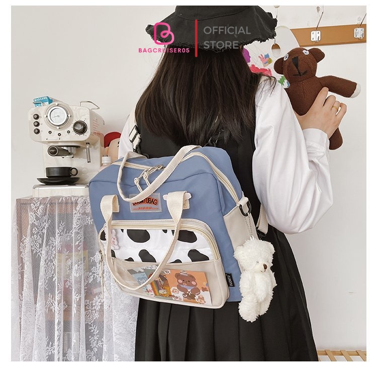 Jual Tas Ransel Laptop Korea Design cow sapi tas 3in1 S2257//097 ...