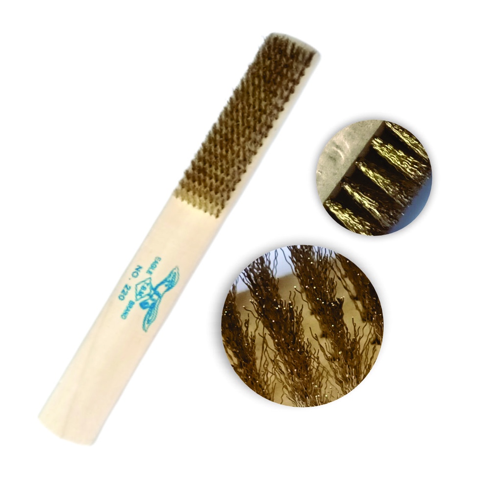 Jual Sikat Kawat Baja Kuningan Gagang Kayu 8 Baris Eagle Brand No 220 ...