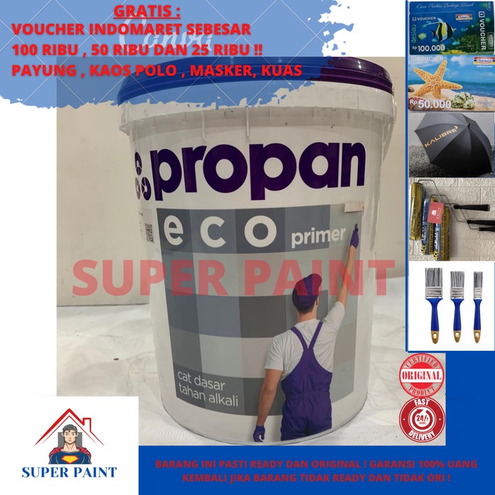 Jual CAT DASAR INTERIOR PROPAN ECO PRIMER WARNA PUTIH UKURAN 25KG PAIL ...