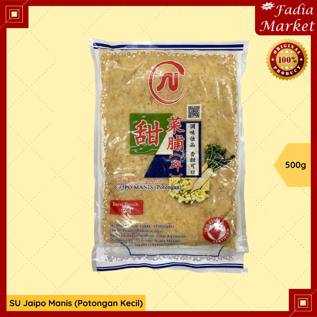 Jual SU Brand Jaipo Caipo Sayur Lobak Manis Potongan Kecil Cacahan ...