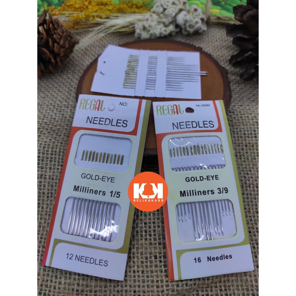 Jual JARUM JAHIT TANGAN REGAL NEEDLES GOLD EYE ISI 16PCS UKURAN CAMPUR ...