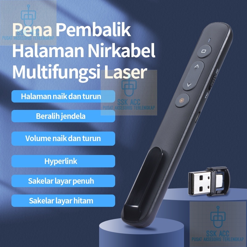 Jual Pointer Laser Pointer Presenter Wireless USB Laser Remote Control 50M USB Pen Laser ...