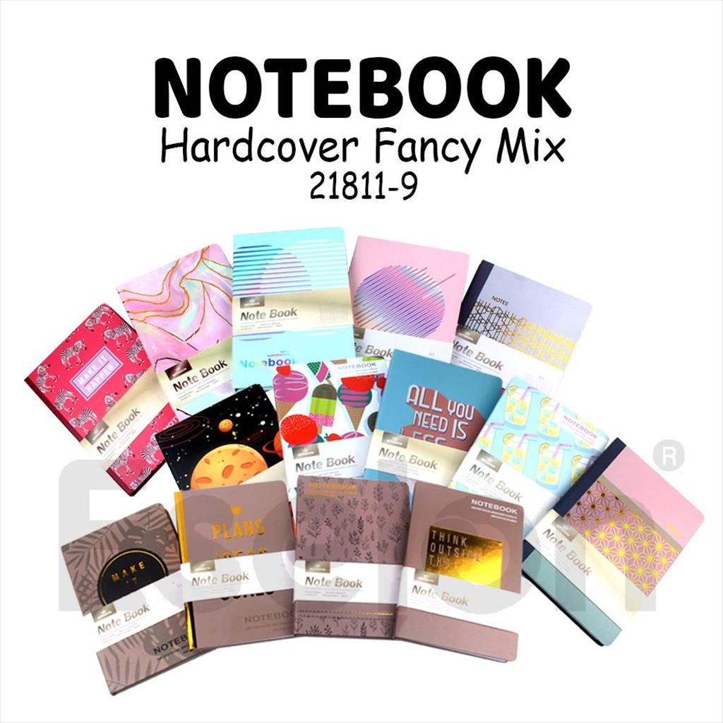 Jual Hard Cover Notebook A5 FANCY MIX 21811-9 / Notebook A5 96 lembar ...