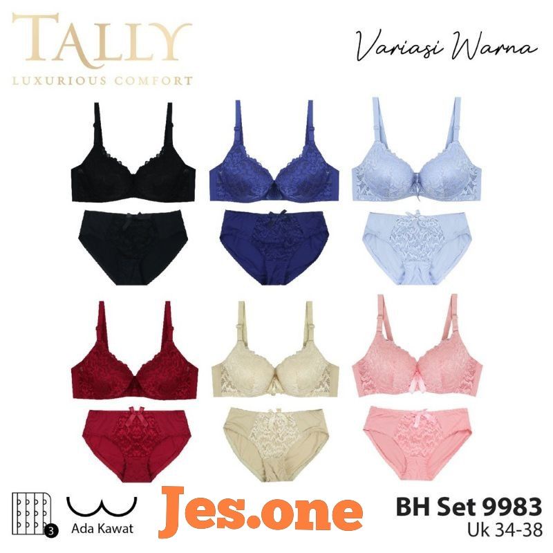 Jual Tally 9983 Bra Set CD Berkawat Busa Tipis cup B TOKO SR | Shopee Indonesia