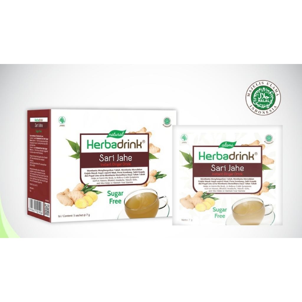 Jual Herbadrink Sari Jahe Sugar Free 5 x 7 gr | Shopee Indonesia