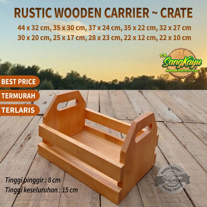 Jual SangKayu Keranjang Kotak Penyimpanan Serbaguna Storage Box Kayu ...