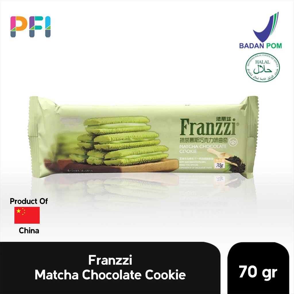 Jual Franzzi Matcha Chocolate Cookie 70gr | Shopee Indonesia