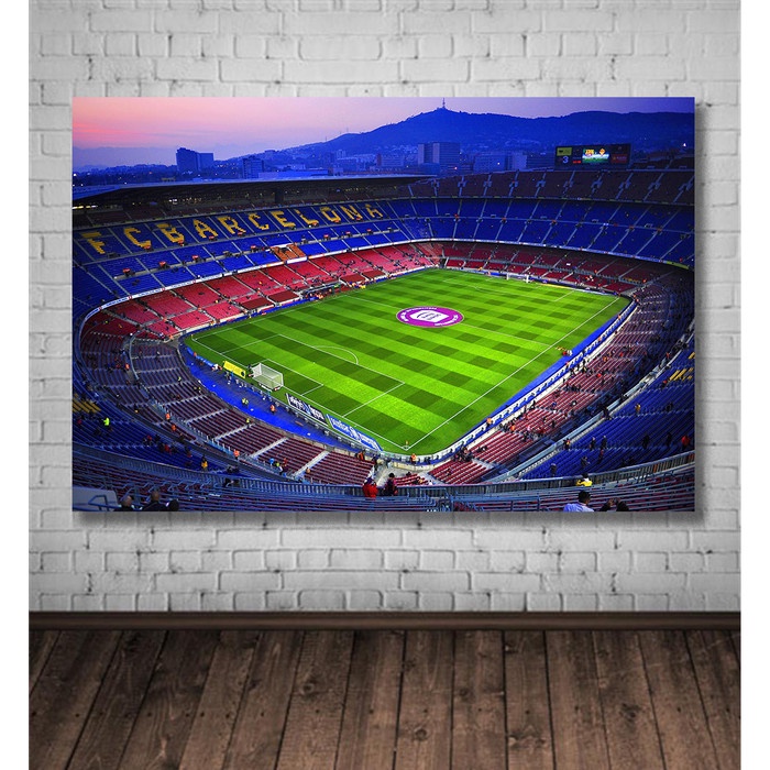Jual BARCELONA Poster frame bola A3 (31x46cm) Waldecor " CAMP NOU ...