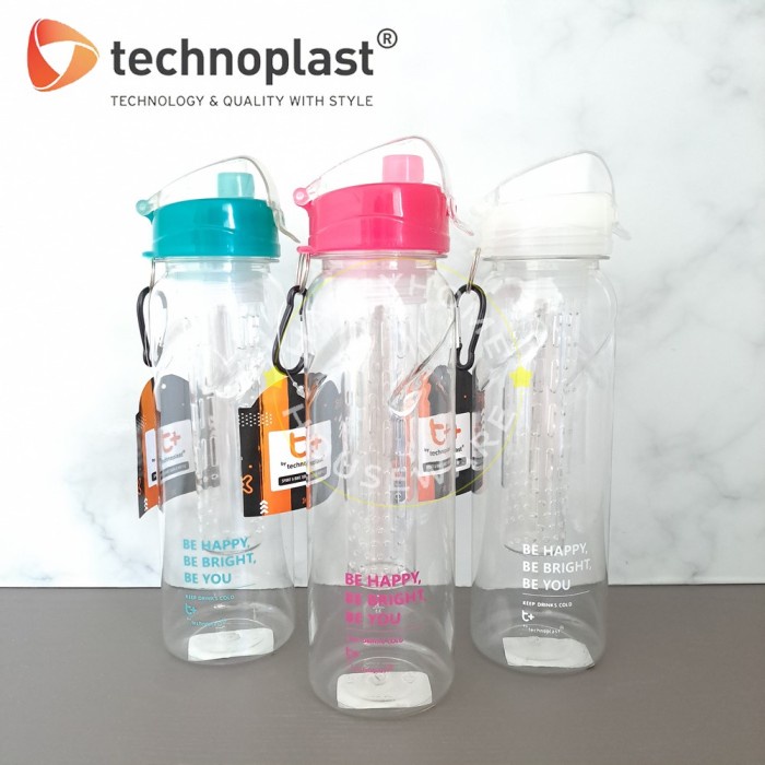 Jual TECHNOPLAST T+ Infused Bottle 900Ml | Botol Air Minum + Tempat Es ...