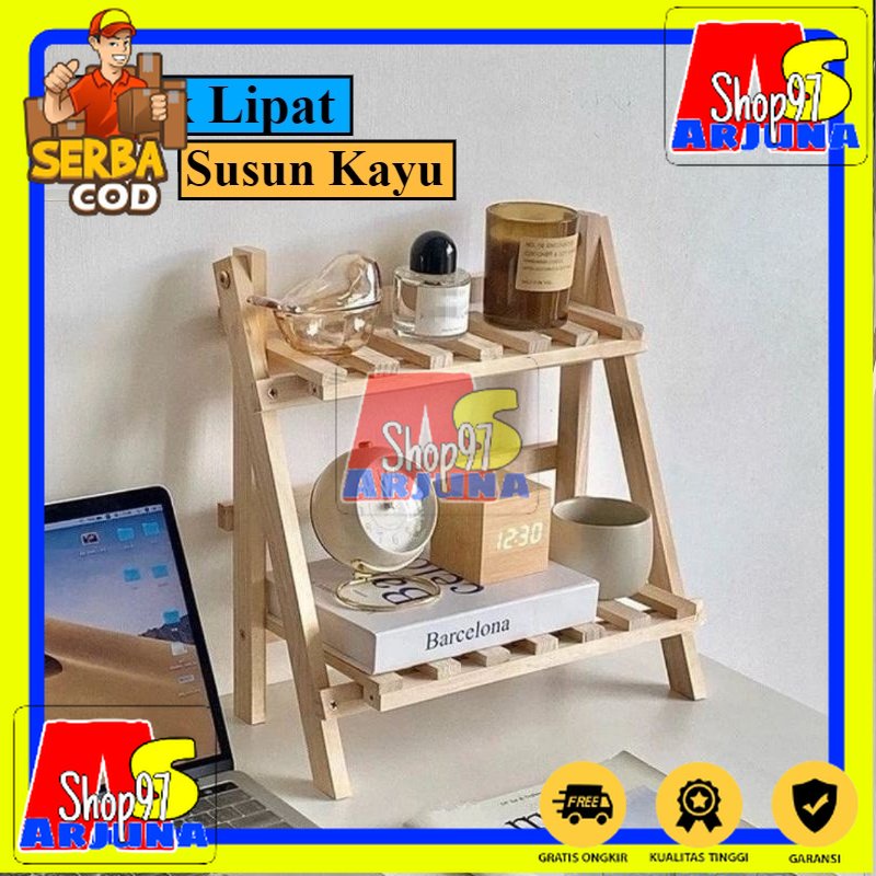 Jual Rak Susun kayu Mini Serbaguna | Rak Meja Rakit Multifungsi ...