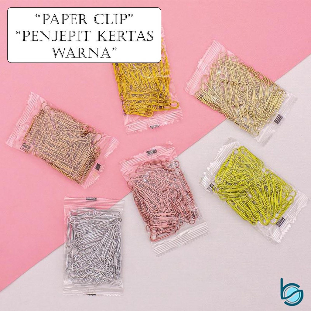 Jual Paper Clip Warna Metalic/Penjepit Kertas Besi Warna Metalik Clip ...