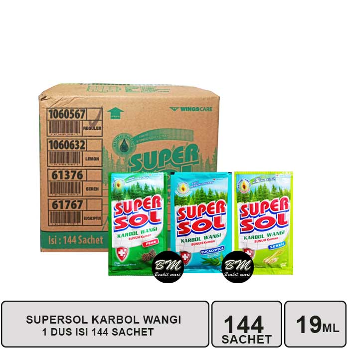 Jual 1 DUS ISI 144 SACHET SUPERSOL 19ML (KEMASAN Rp.500) | Shopee Indonesia