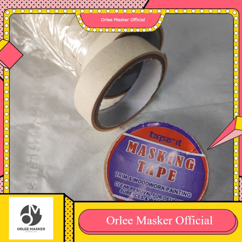Jual ISOLASI KERTAS MASKING TAPE 1 SLOP (isi 10 pcs), ukuran 1 inch ...