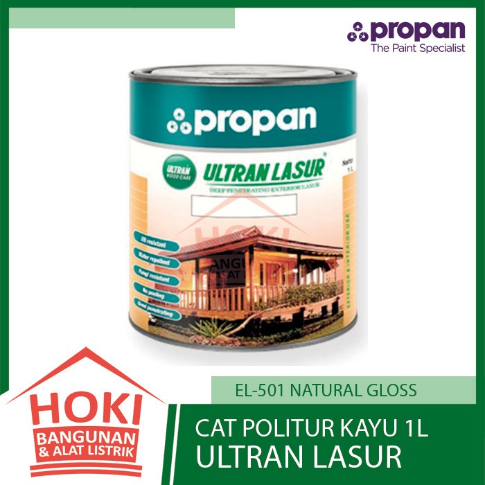 Jual CAT POLITUR KAYU ULTRAN LASUR EL-501 1L - Vernis Eksterior PROPAN ...