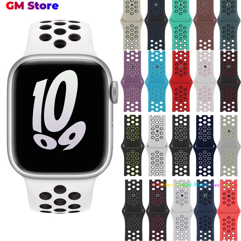 Jual Silicone Sport Strap For Apple Watch Ultra 2 Ultra Series 9 8 7 6 ...