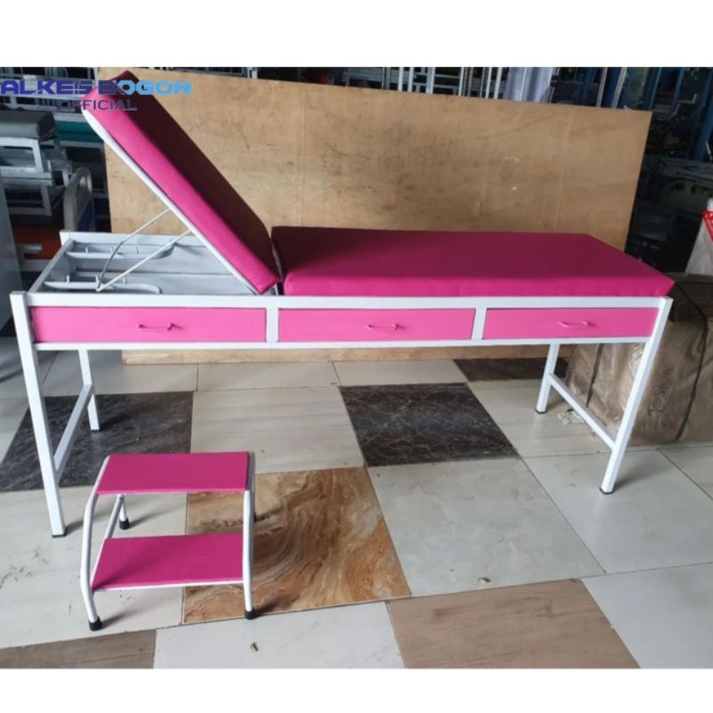 Jual Meja Periksa Pasien 3 Laci | Bed Advance Besi Klinik + Tangga Besi ...
