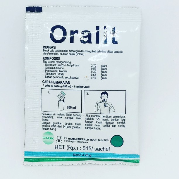 Jual ORALIT SACHET | PENGGANTI CAIRAN ELEKROLIT TUBUH | PER SACHET ...