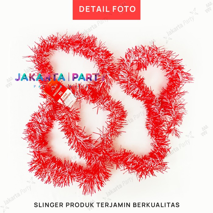 Jual Slinger Merah Putih / Garland Tinsel / Hiasan HUT RI / Dekorasi ...