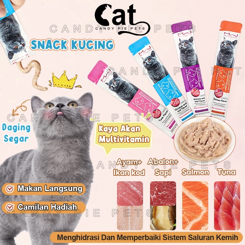 Jual Camilan Kucing Creamy Treats Kucing Snack Kucing Makanan Kucing ...