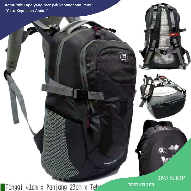 Jual tas punggung backpack free rain cover tas ransel pria wanita ...