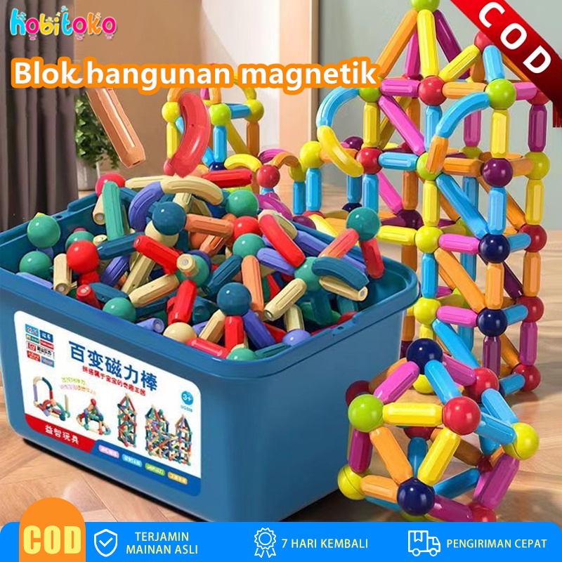 Jual 【Hobi】Mainan Magnet Stick Balls Anak Dengan Kotak,Magnetic ...