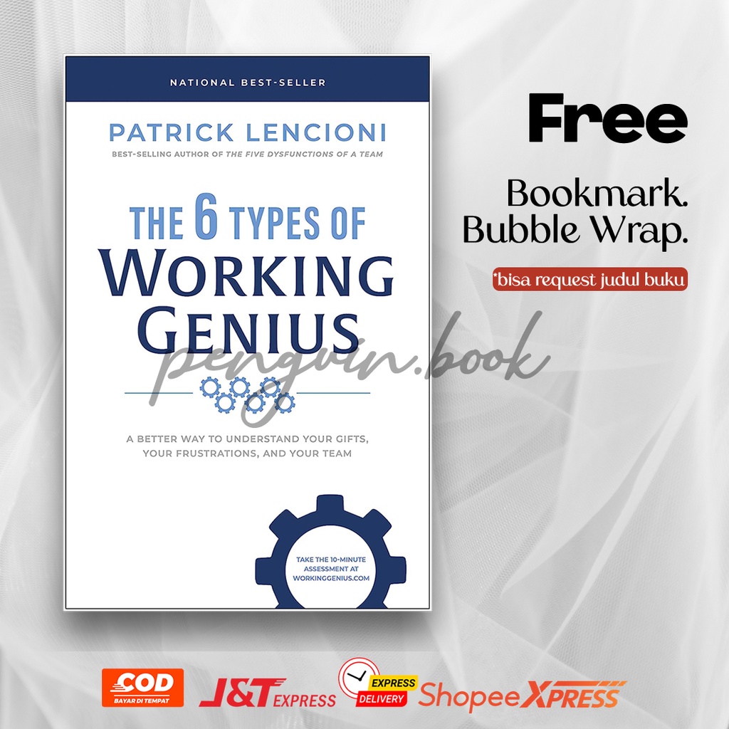 Jual The 6 Types of Working Genius By Patrick M. Lencioni (English ...